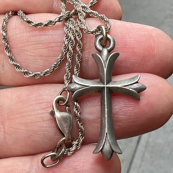 Jewelry | Vintage Ornate Religious Bsd Design Cross Pendant Necklace ...